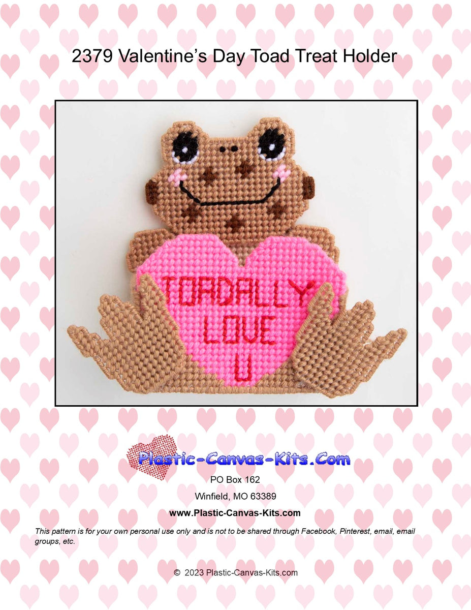 Valentine's Day Toad Treat Holder| Plastic-Canvas-Kits.com