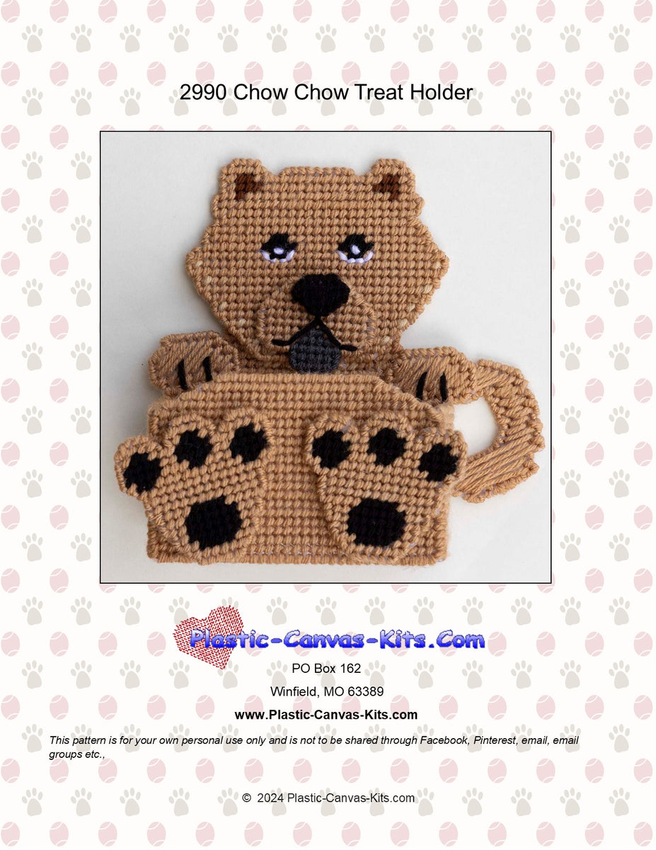 Chow Chow Treat Holder| Plastic-Canvas-Kits.com