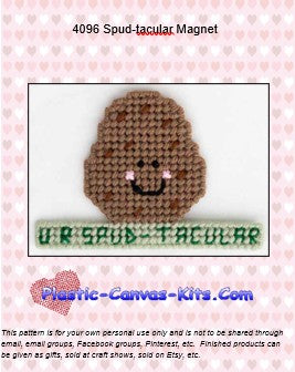 Spud-tacular Magnet| Plastic-Canvas-Kits.com
