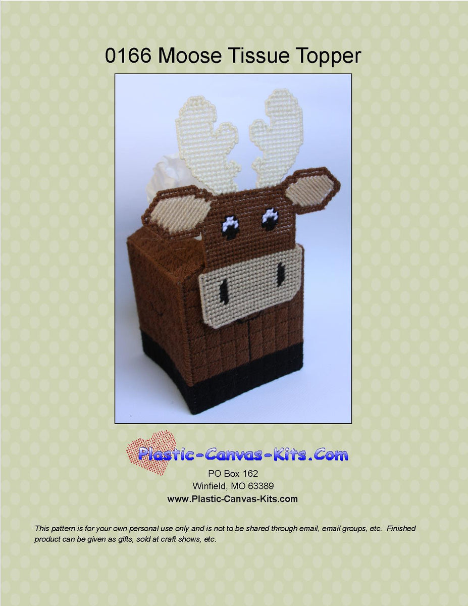 Plastic Canvas-Moose Tissue Topper| Plastic-Canvas-Kits.com