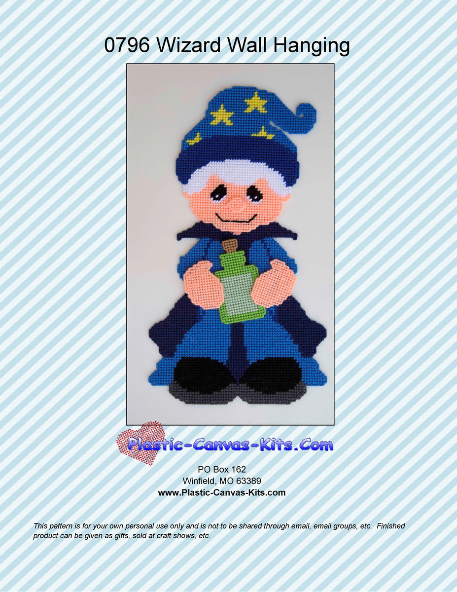 Wizard Wall Hanging| Plastic-Canvas-Kits.com