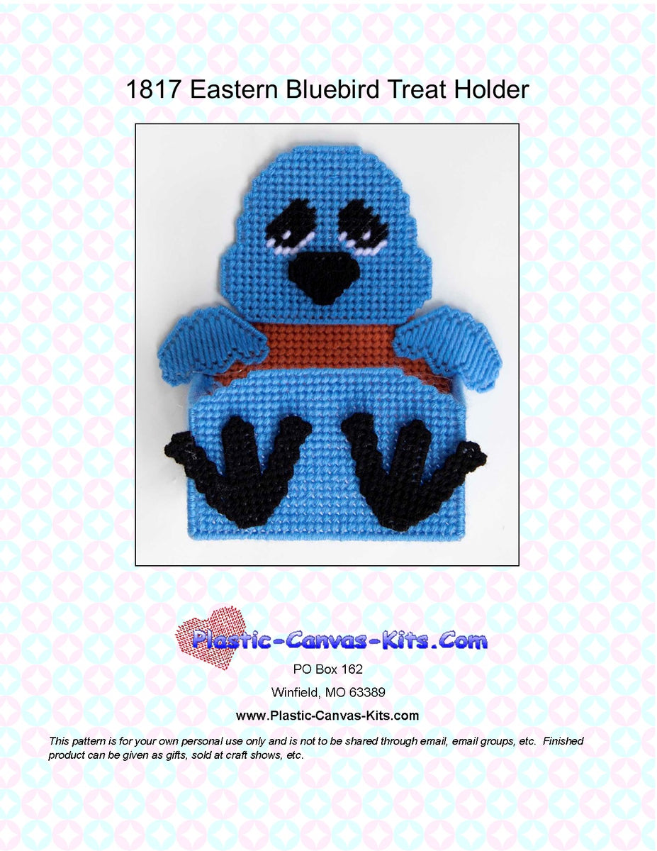 Eastern Bluebird Treat Holder| Plastic-Canvas-Kits.com