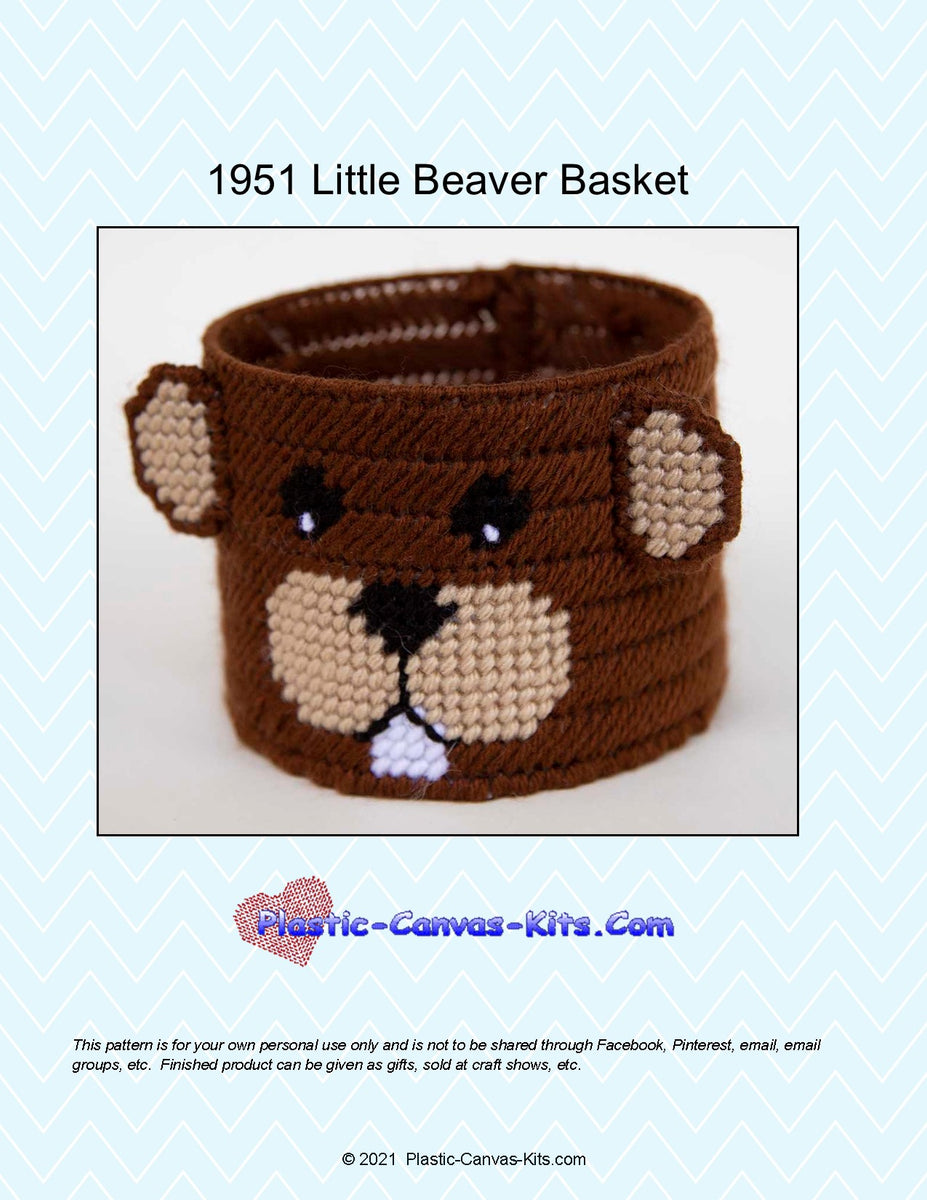 Little Beaver Basket| Plastic-Canvas-Kits.com